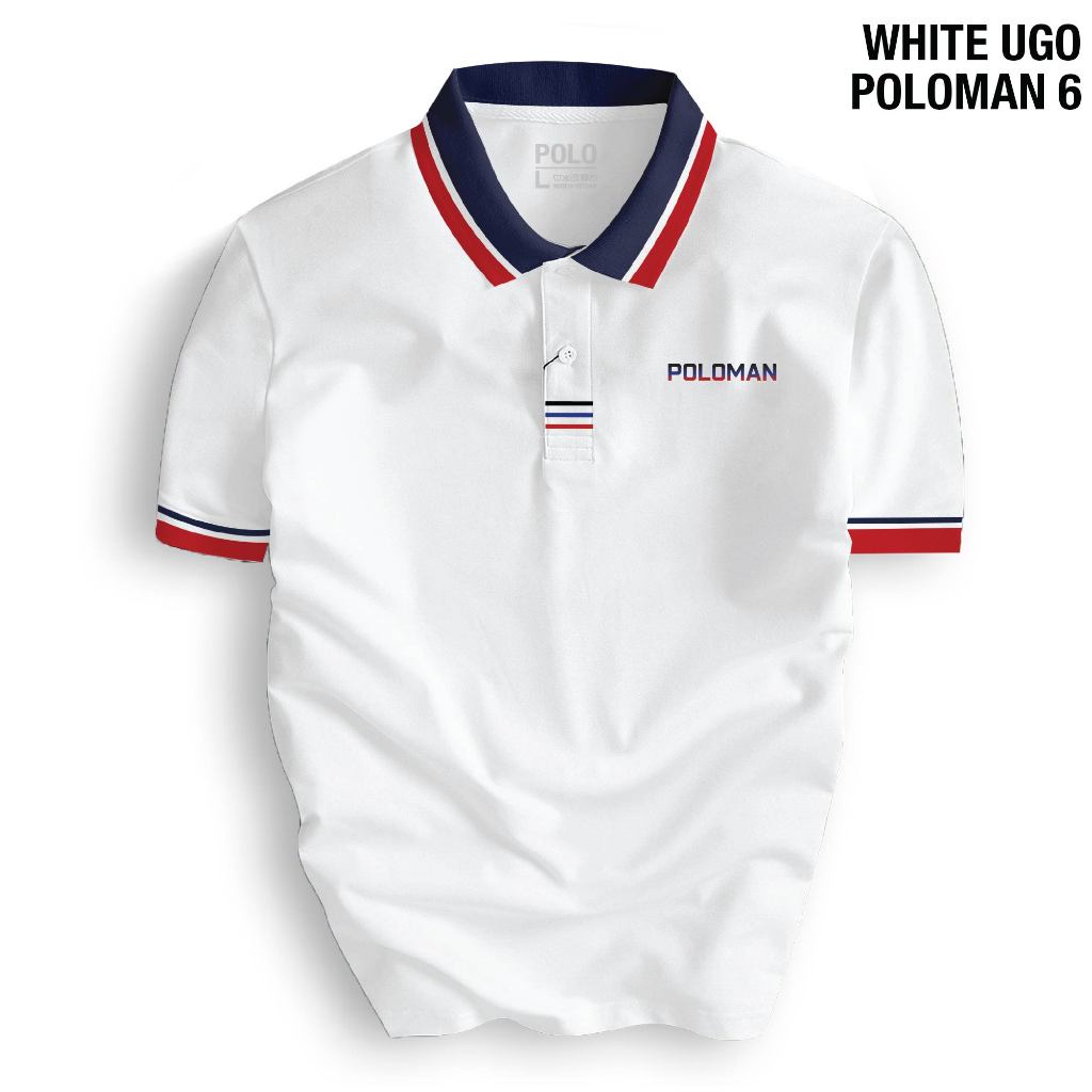 Poloman 6 t-shirt with simple collar, high quality crocodile material ...
