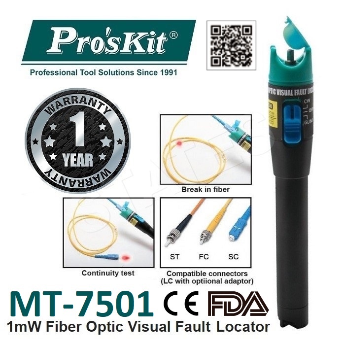 Pro'sKit MT-7501 Fiber Optic Visual Fault Locator (1mW) | Shopee Malaysia