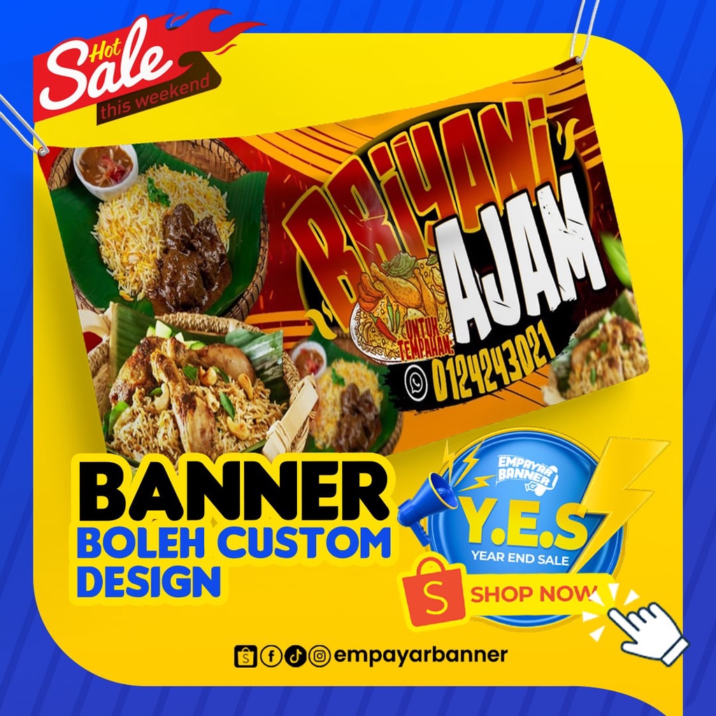 BANNER 3x5ft | 3x6ft | 10x3ft | 12x4ft | CUSTOM DESIGN (PELBAGAI SAIZ ...