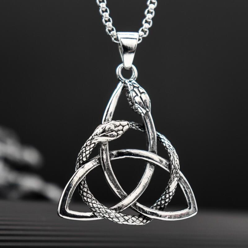 Viking Vintage Fashion Hip Hop Punk Celtic Knot Snake Rune Pendant Men ...