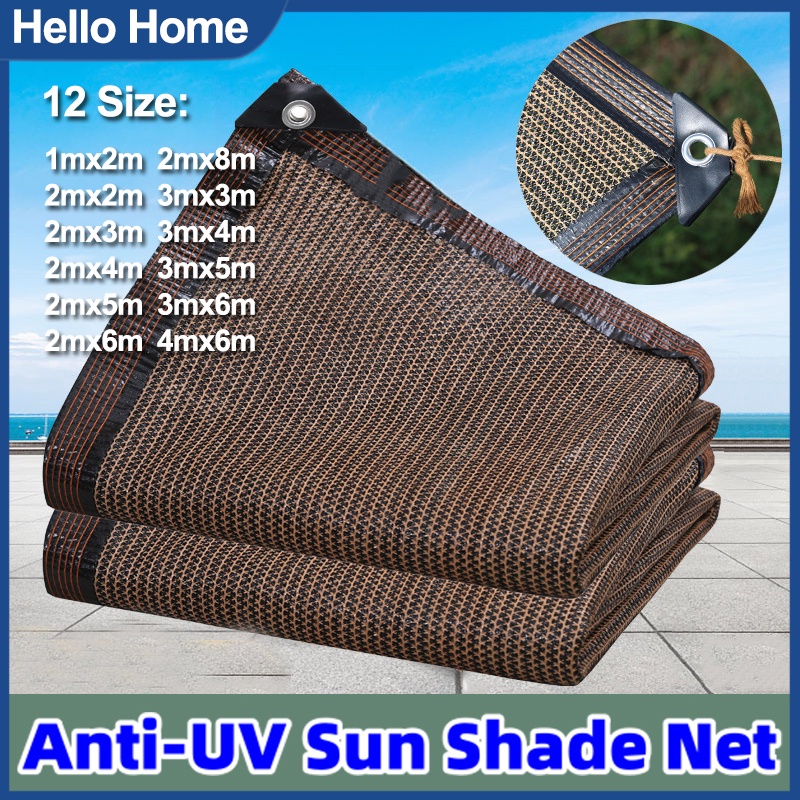 Anti-UV Sun Shade Net Outdoor Shade Sail Outdoor Awnings Jaring Hitam ...