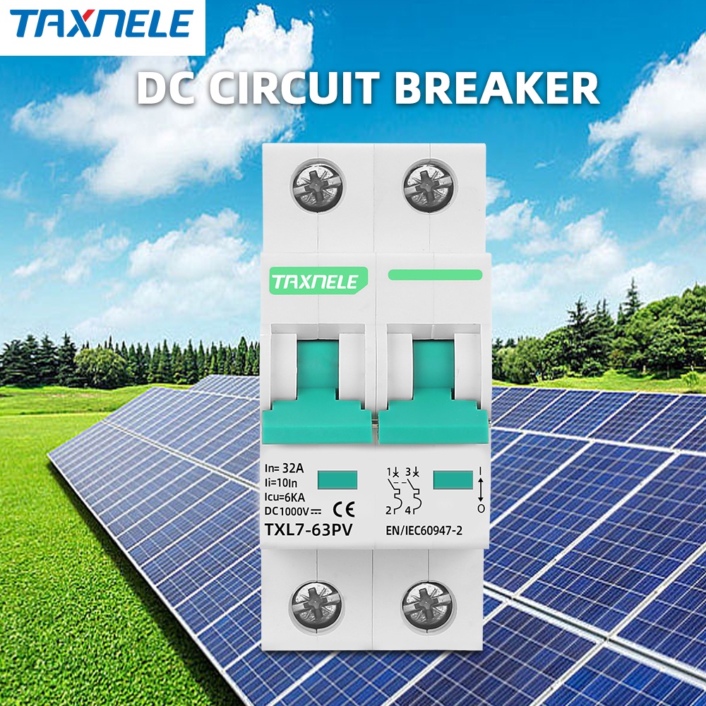 DC MCB Solar Mini Circuit Breaker L7 2P 1000VDC Short Circuit ...