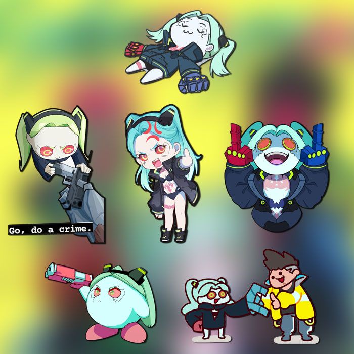 Cyberpunk Edge Walker Runner REBECCA REBECCA Q Version Car Sticker ...