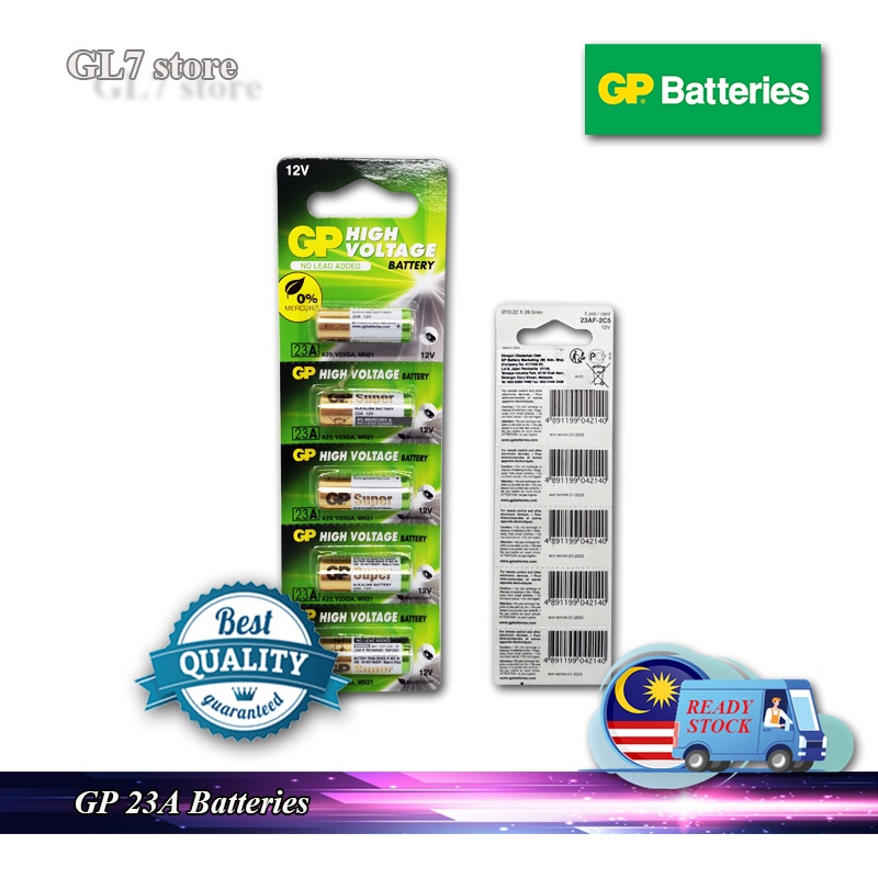 GP 23A 12V HIGH VOLTAGE ALKALINE BATTERY 12V GP23A | Shopee Malaysia