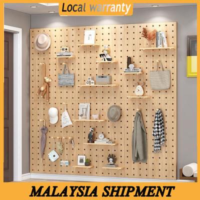 Solid wood hole board custom wall storage rack living room wall hanging ...