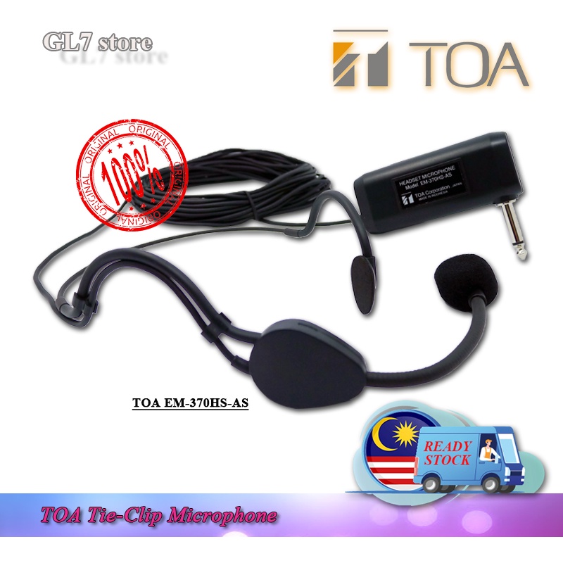 TOA ORIGINAL HEADSET MICROPHONE EM-370 EM371 HEADSET MIKROFON TOA EM ...