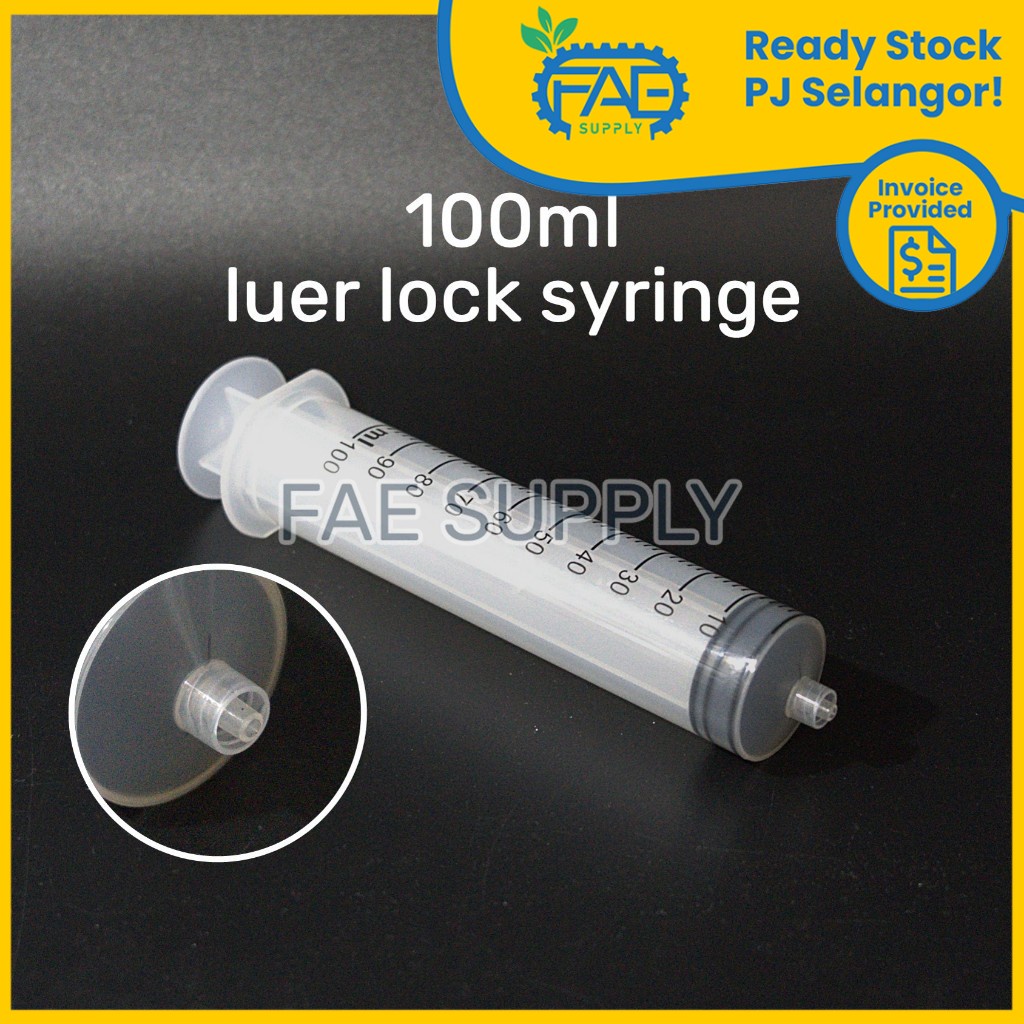 Disposable Syringe Picagari Luer lock 100mL Individual Packing | Shopee ...