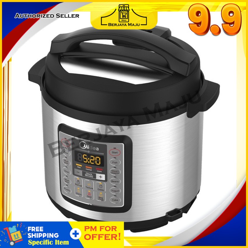 Midea 5.7L Pressure Cooker MY-D6007SS2 (Dual Pot) | Shopee Malaysia