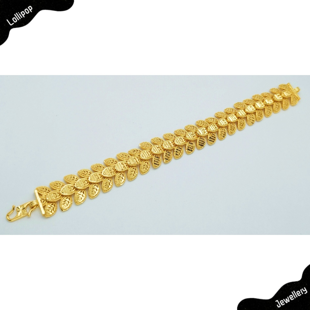 Lollipop Jewellery Bracelet (18mm) 24K Gold Plated (Rantai Tangan Emas ...