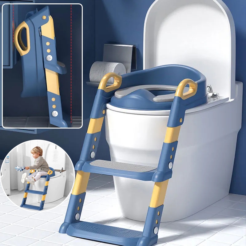 Potty Training Ladder Potty Toilet Bowl Foldable Kids Potty Ladder PVC ...