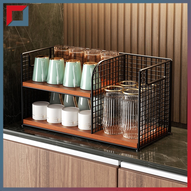 Cup holder cup storage and storage rack tabletop water cup tea cup mark ...