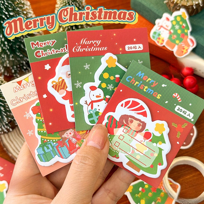 Merry Christmas Post It Notes Bookmark Snowman Sticker Office ...
