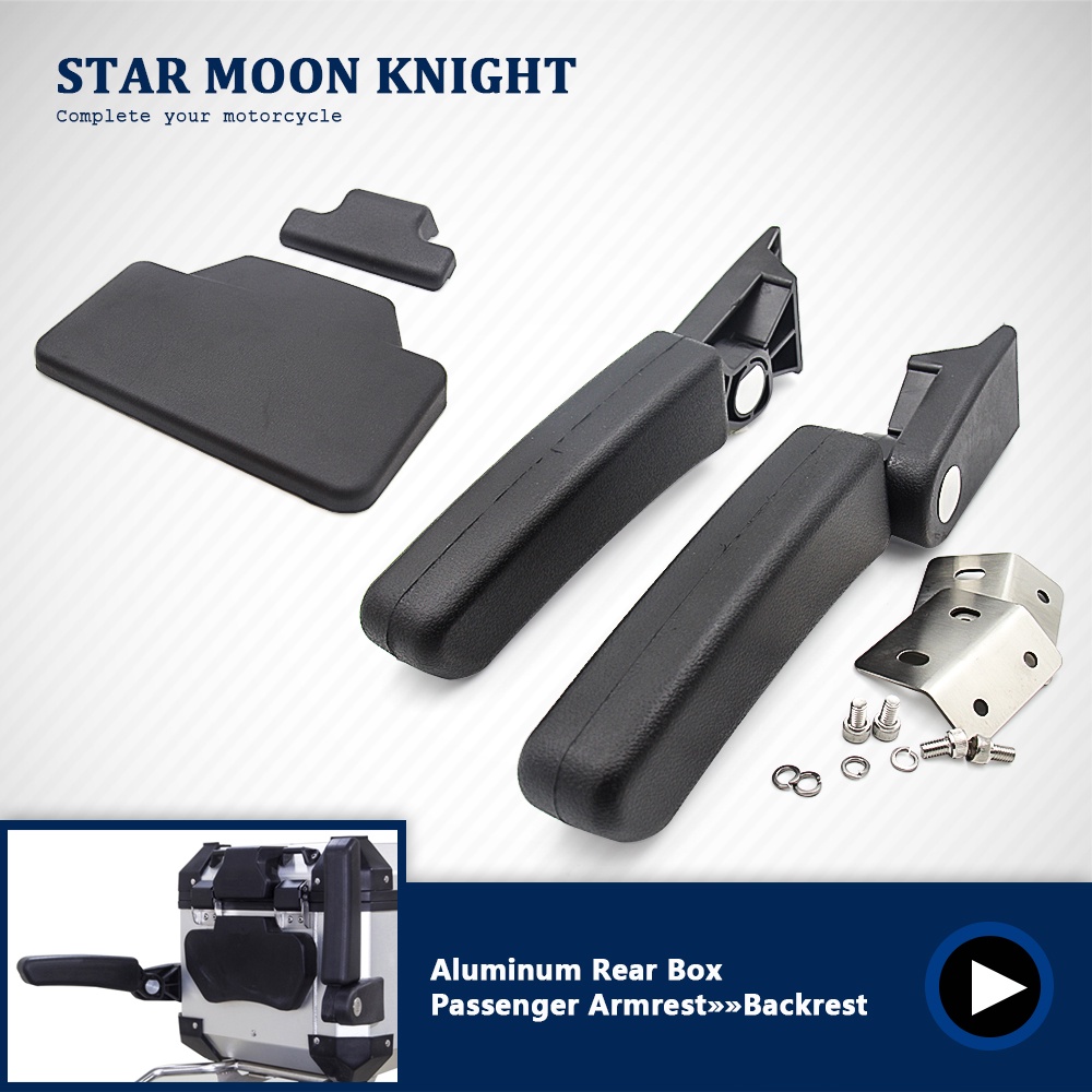 Motorcycle Tail box Cushion Passenger Backrest lazyback Pad + Drilling ...