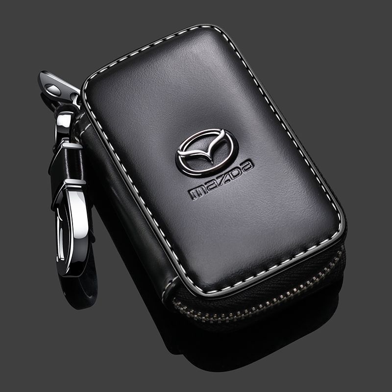Mazda Car Key Case Genuine Leather Car Smart Key Chain Keychain Holder ...
