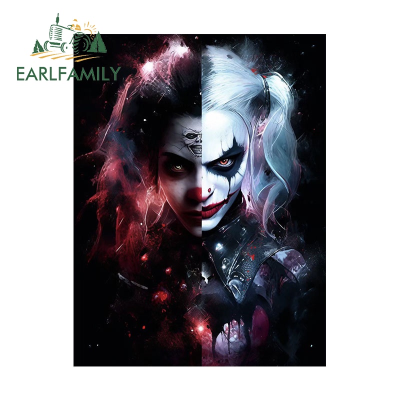 EARLFAMILY 13cm Harley Quinn & Joker Anime Car Decal Cartoon Window ...