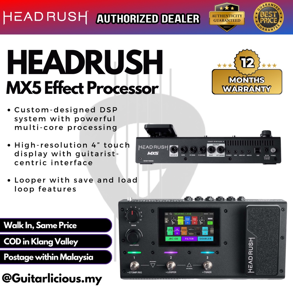 HeadRush MX5 Amp Modeling Guitar Effect Processor ( MX-5 / MX 5 ...