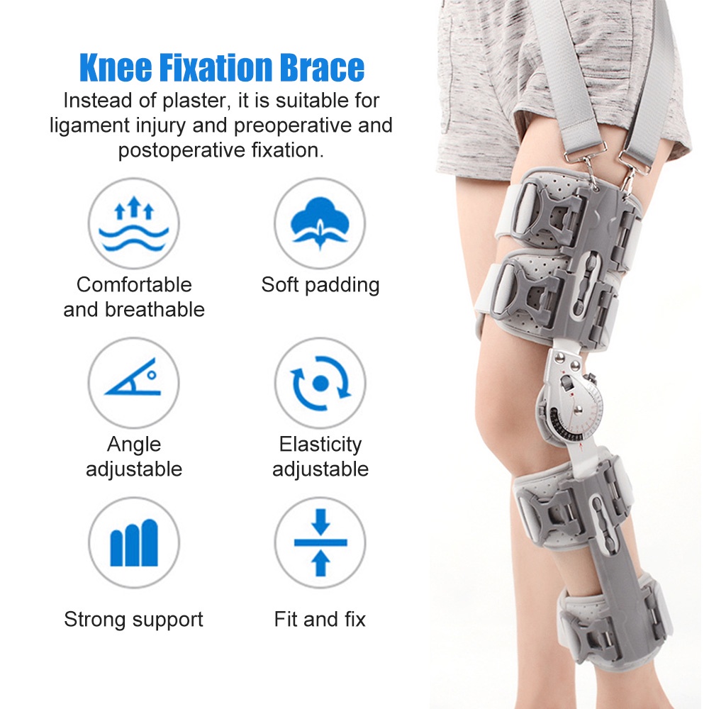 Adjustable Leg Brace Breathable Pain Relief Hemiplegia Knee Support/leg ...