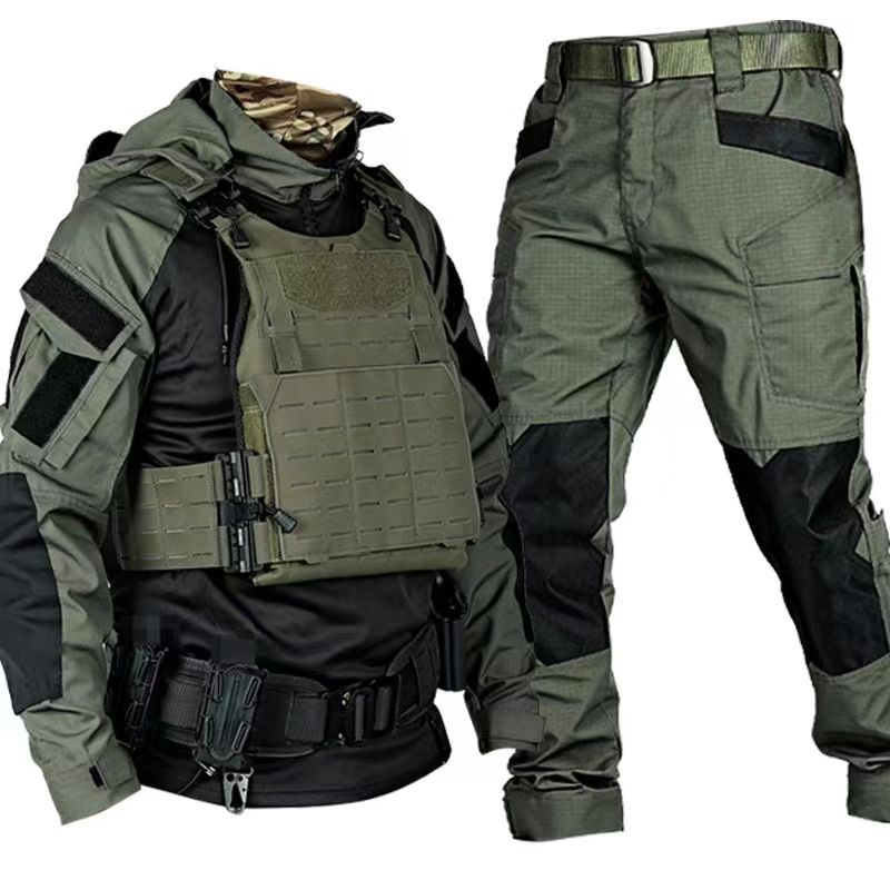 Outdoor Men Hiking Uniform Long Sleeve Shirts Multi-pocket Training ...