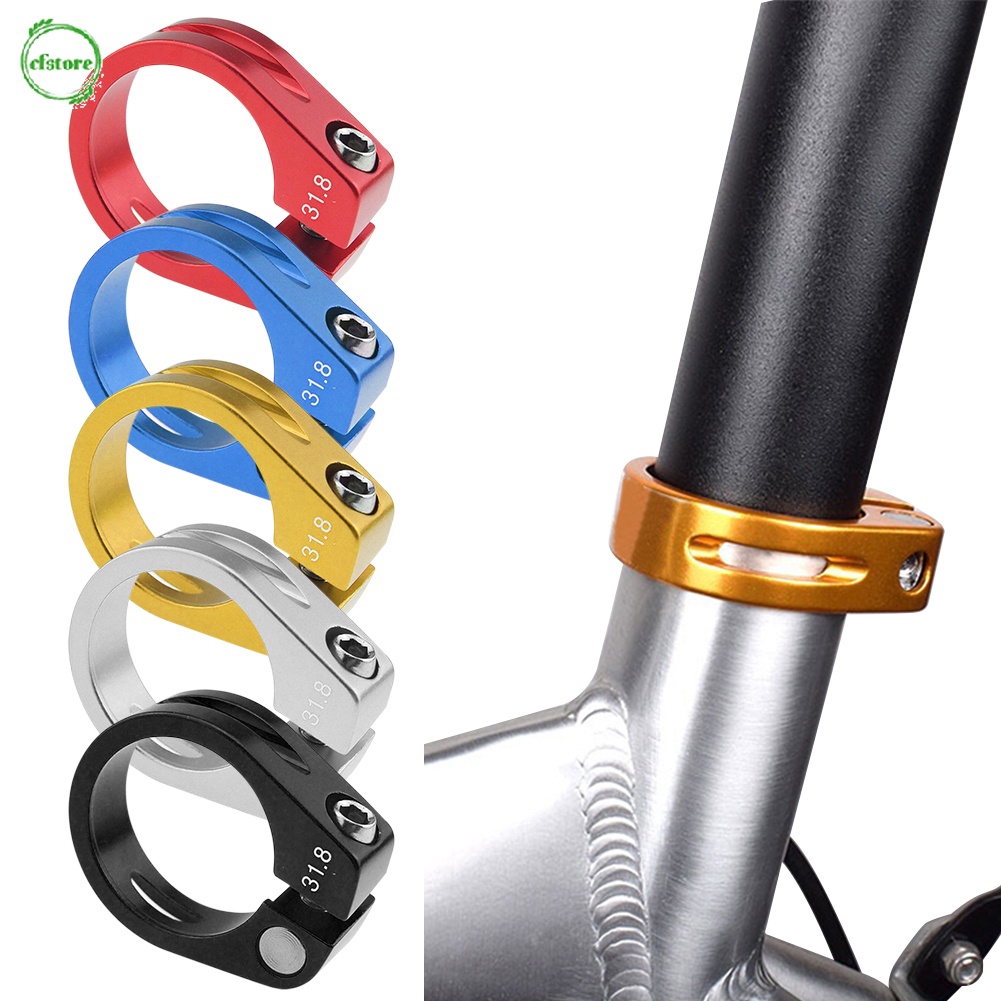 CF Aluminum Alloy Bicycle Seat Post Clamp Bolt Screw Lock 31.8/34.9mm ...