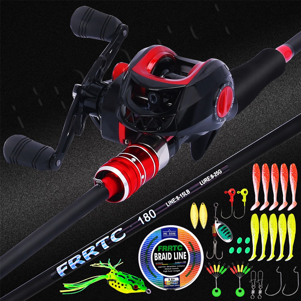 FRRTC Fishing Rod and Reel Set Casting Set Fishing Set 165cm 180cm ...