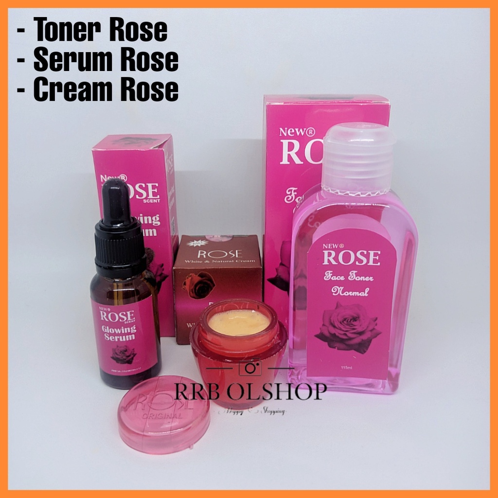Dera SHOP _ Paket 3in1 Rose - Cream Rose Day And Night White&natural - New Rose Face Toner ...