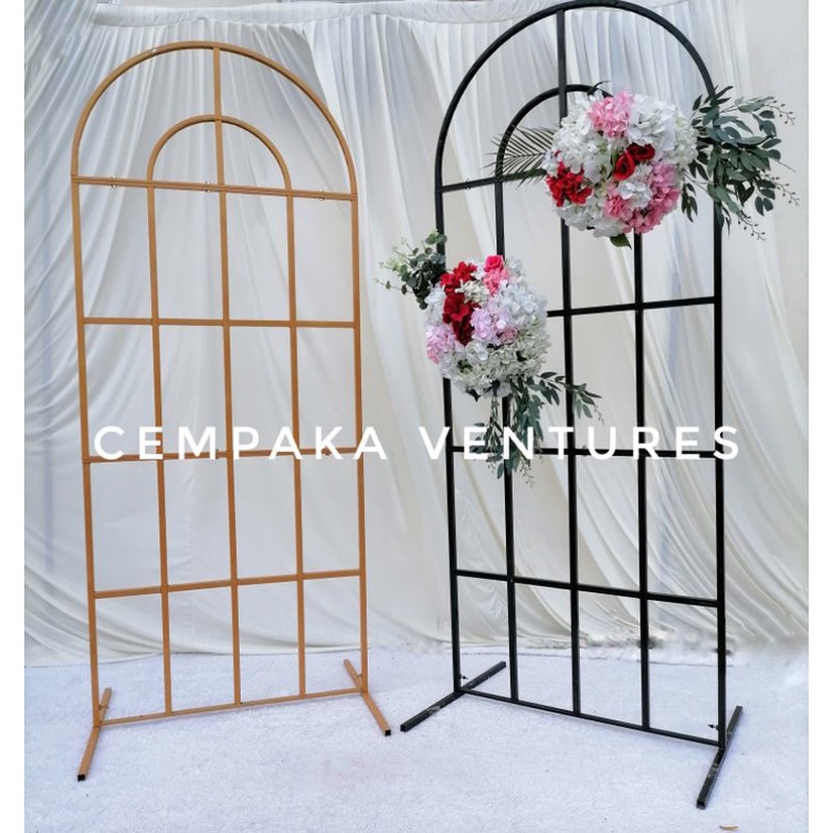 Iron Wedding Arch Decorative Garden Backdrop Door Stand Flower Frame ...