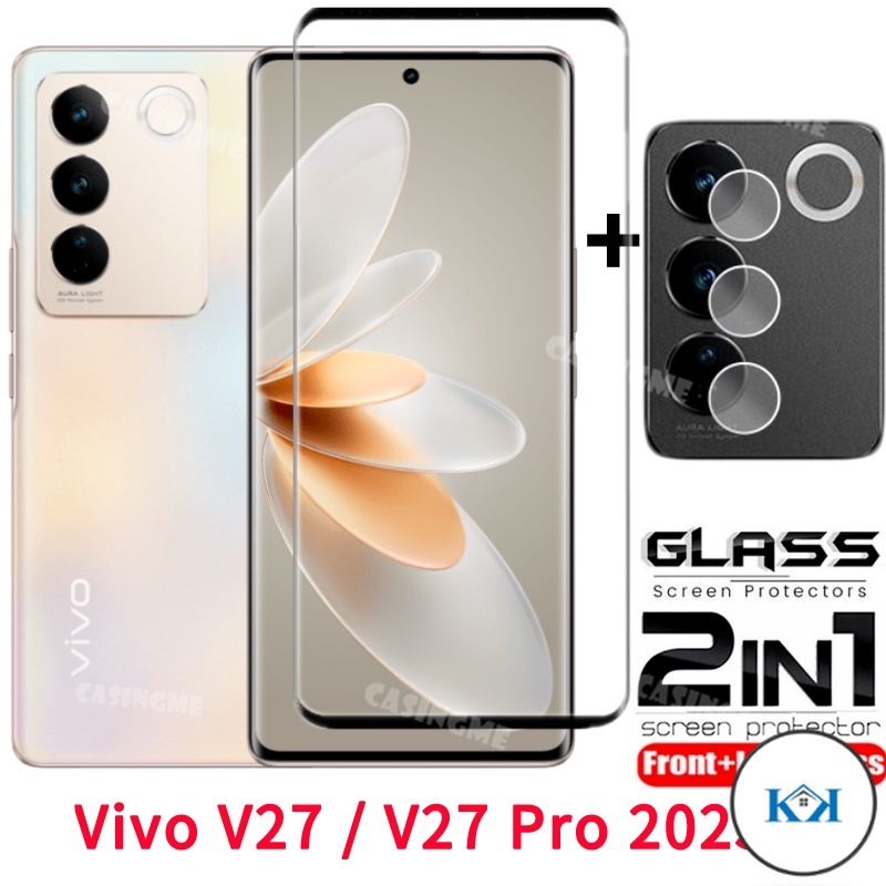 KK 2023 Vivo V27 5G Film 2 in 1 Screen Protector For Vivo V29 V27 V 27 VivoV27 V27Pro V27E 27V ...