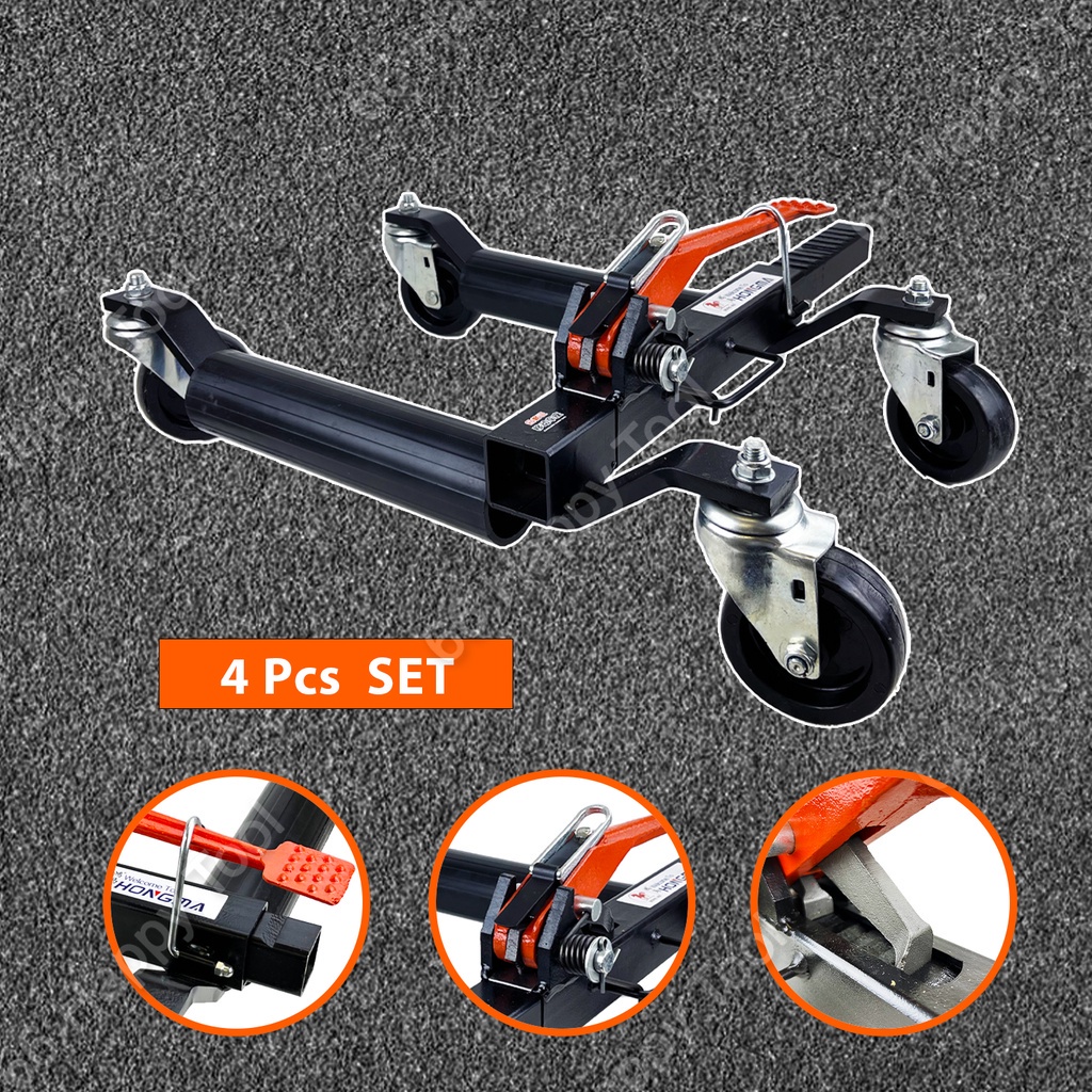 (4pcs SET) HongMa Car Moving Device Dolly Hydraulic Vehicle Positioning ...