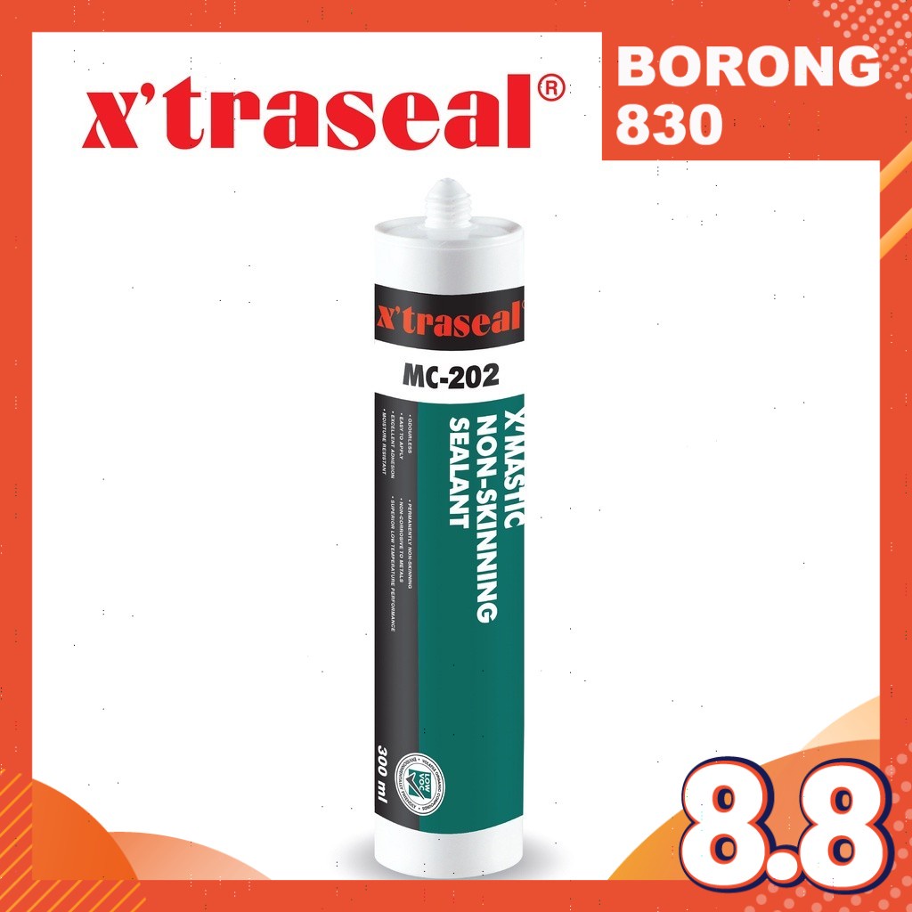 830 X'traseal MC-202 x'mastic Non Skinning Sealant 300ml - White ...