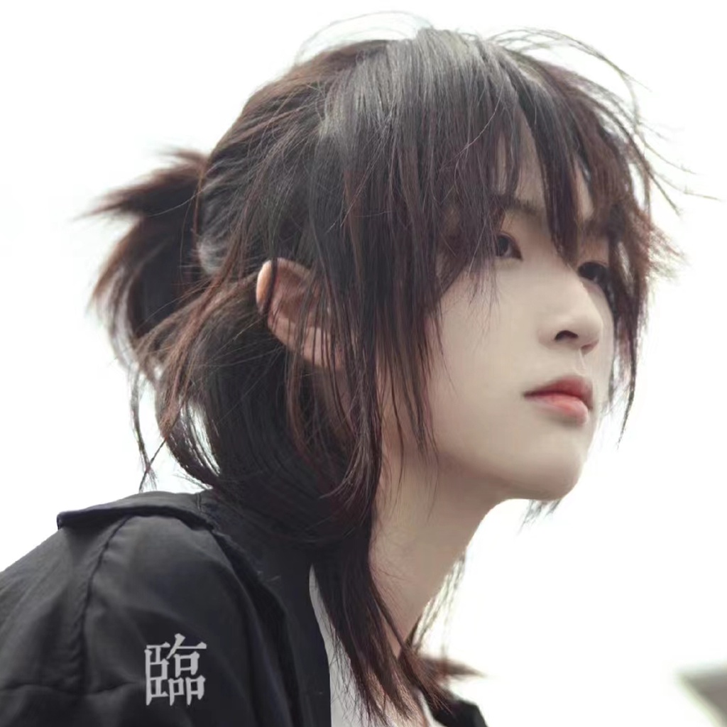 Samurai Head Wig Male Hair Cool Handsome Half-Tie Wolf-Tailed Fish Head ...
