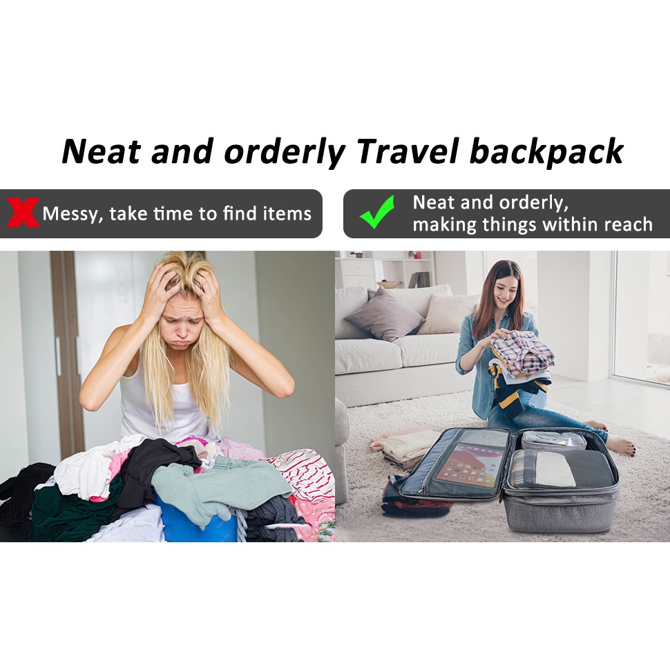 MY available 5 in 1 Travel Bagpack expandable waterproof 16 inch laptop ...