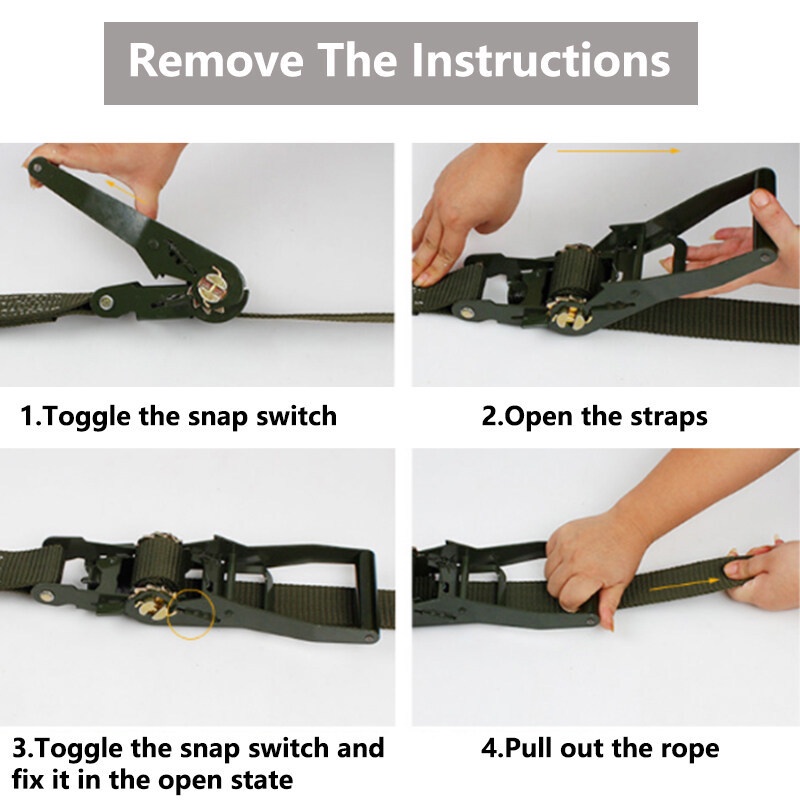 【Ship in 24h】5T 10M Cargo Belt Ratchet Tie Lorry Transport Safety Belt ...