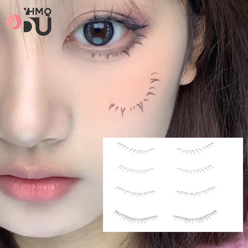 False Eyelash Stickers Waterproof Natural Lower Eyelash Tattoo Stickers ...