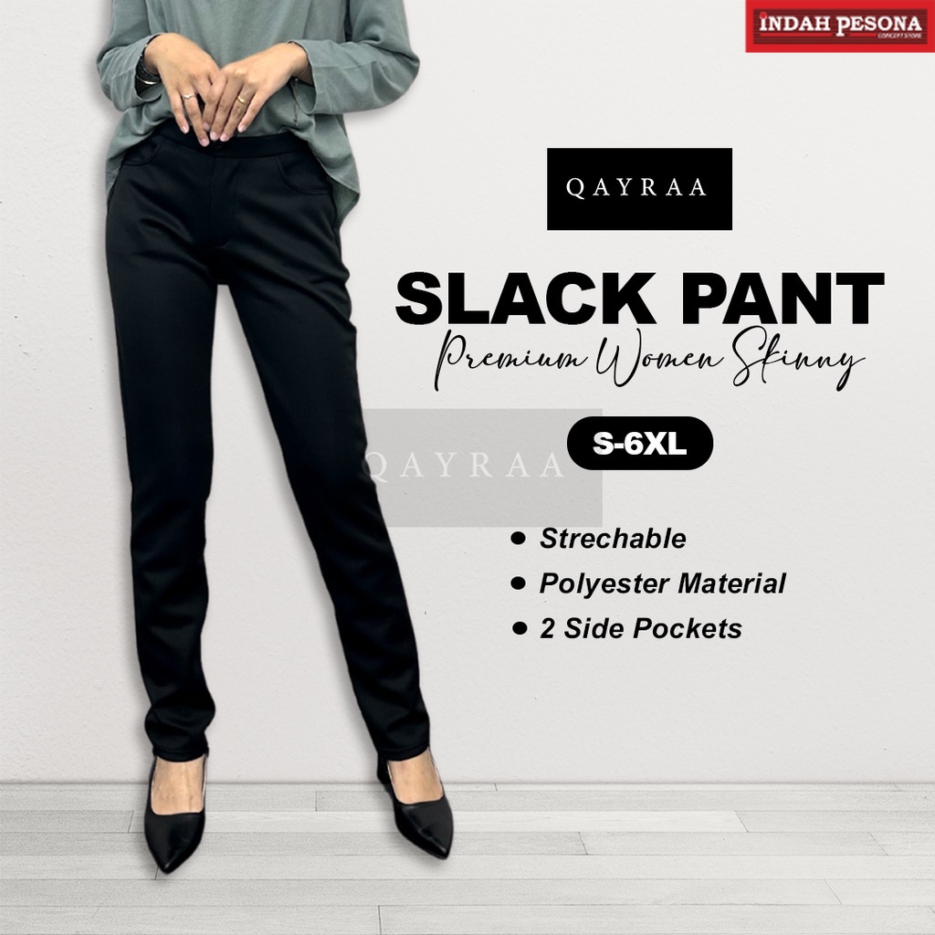 𝐐𝐚𝐲𝐫𝐚𝐚 Premium Women 𝐒𝐊𝐈𝐍𝐍𝐘 Slack Pants IRONLESS / Stretchable OL Pants ...