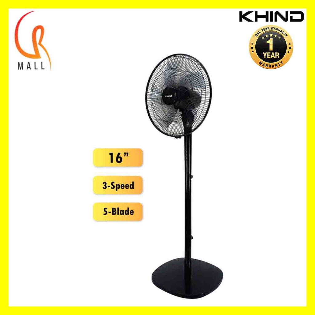 Khind SF1663H 16" 5 Blade 3 Speeds Stand Fan SF-1663H | Shopee Malaysia