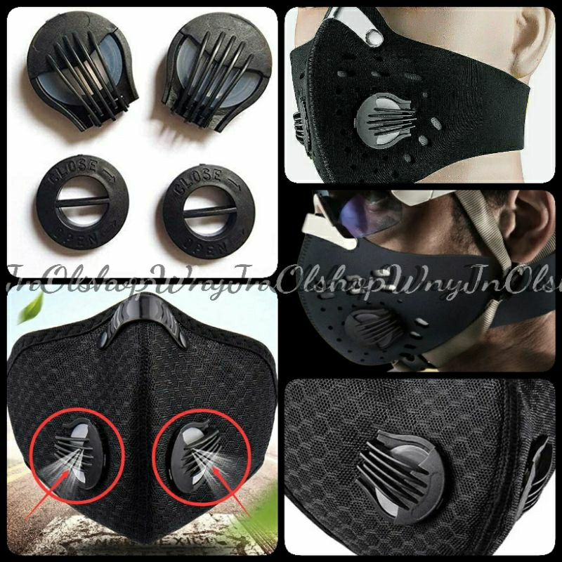 Jn acc Filter Respirator Sport Mask Replacement Valve Filter Breathing ...