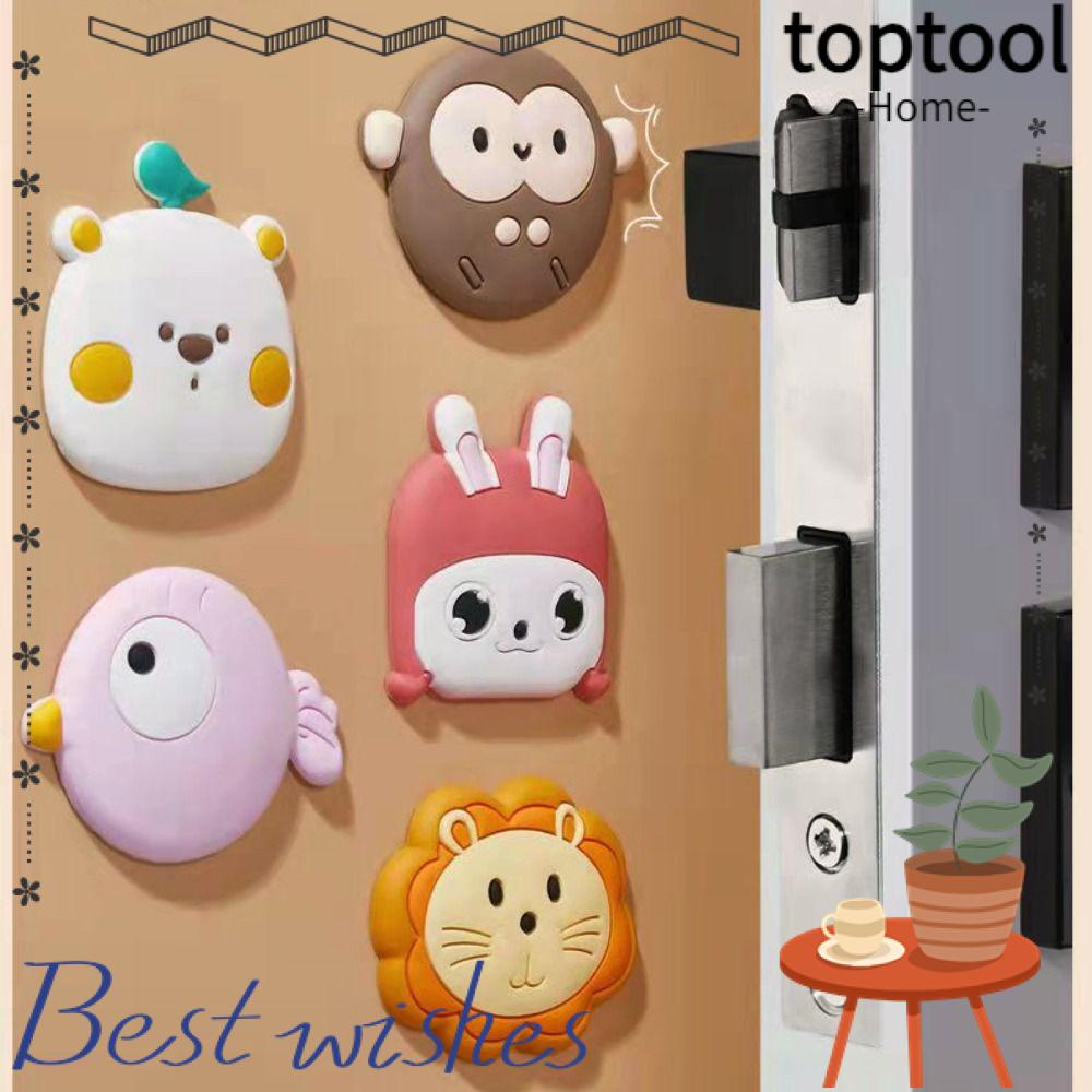 TOPTOOL Door Stopper, Silicone Self-adhesive Wall Protector, Cute Anti-Shock Shock Absorbent ...