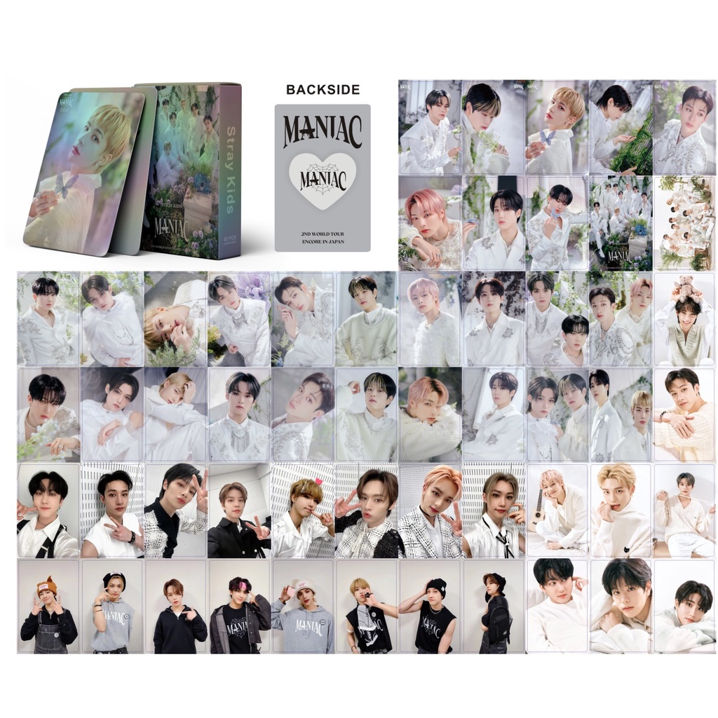 50-55pcs STRAY KIDS Holographic Laser Lomo cards Perfect Day with SKZ ...