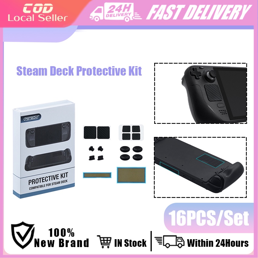 16Pcs/Set Steam Deck game console dust plug+button touchpad sticker ...
