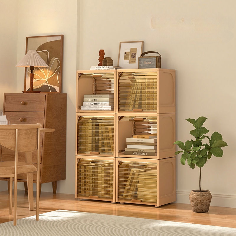 Foldable Storage Cabinet Storage Box Plastic Multipurpose Storage Rack ...