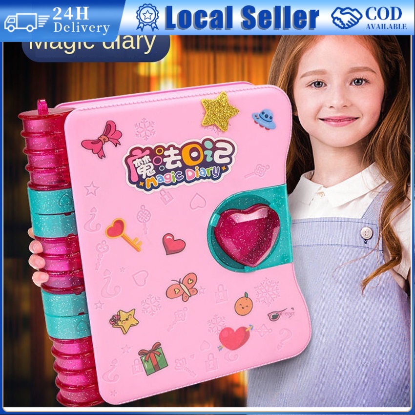 Pink/Blue Magic Book Children's Surprise Magic Notebook Gift Treasure ...