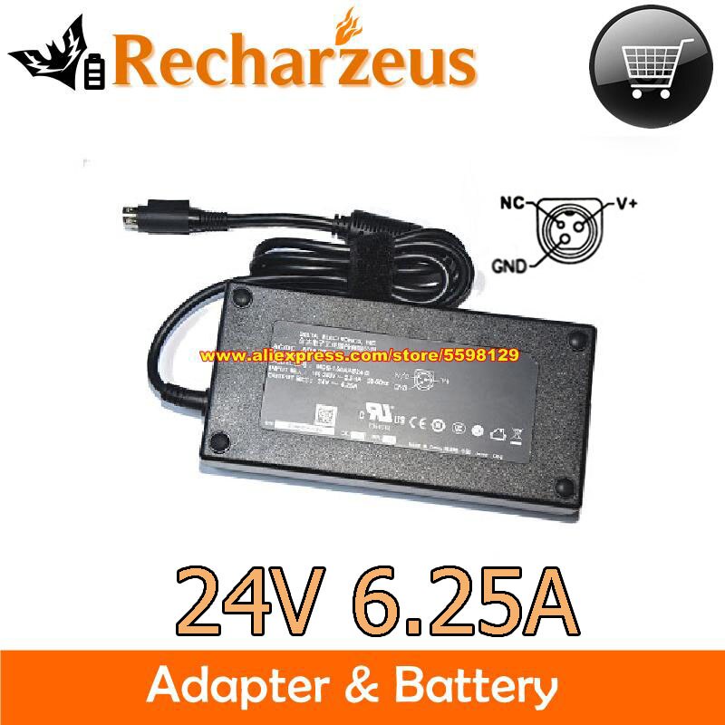 Delta 24V 6.25A MDS-150AAS24 B Medical AC Adapter Round With 3 Pin ...