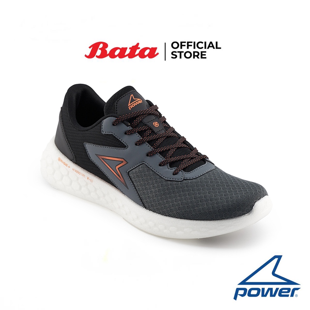 Bata Power Lace-Up Exercise Sneakers For Men XoRise + 100 Series Gray ...