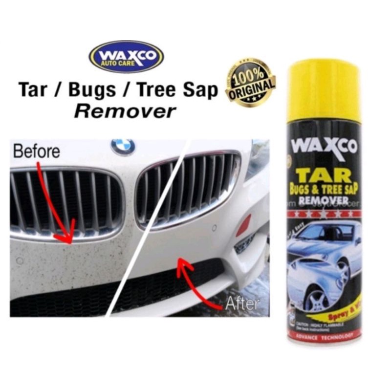 WAXCO TAR BUGS & TREE SAP REMOVER (550ML) Vehical TAR Remover Paint ...