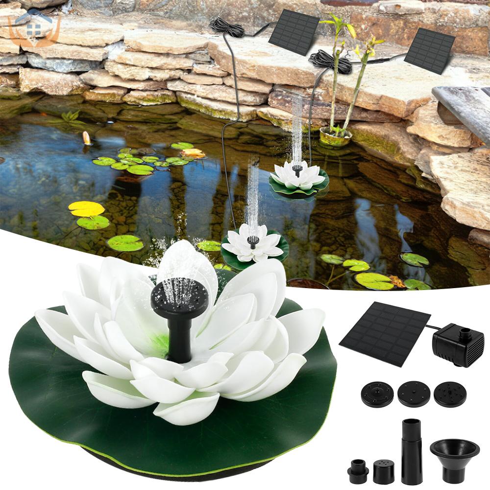 Solar Powered Floating Fountain Water Pump Pond Pool Bird Bath Garden ...