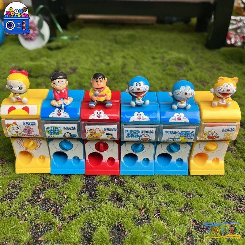 Bandai Full Set of 6 Doraemon Cute Mini Capsule Toy Machine Assembled ...