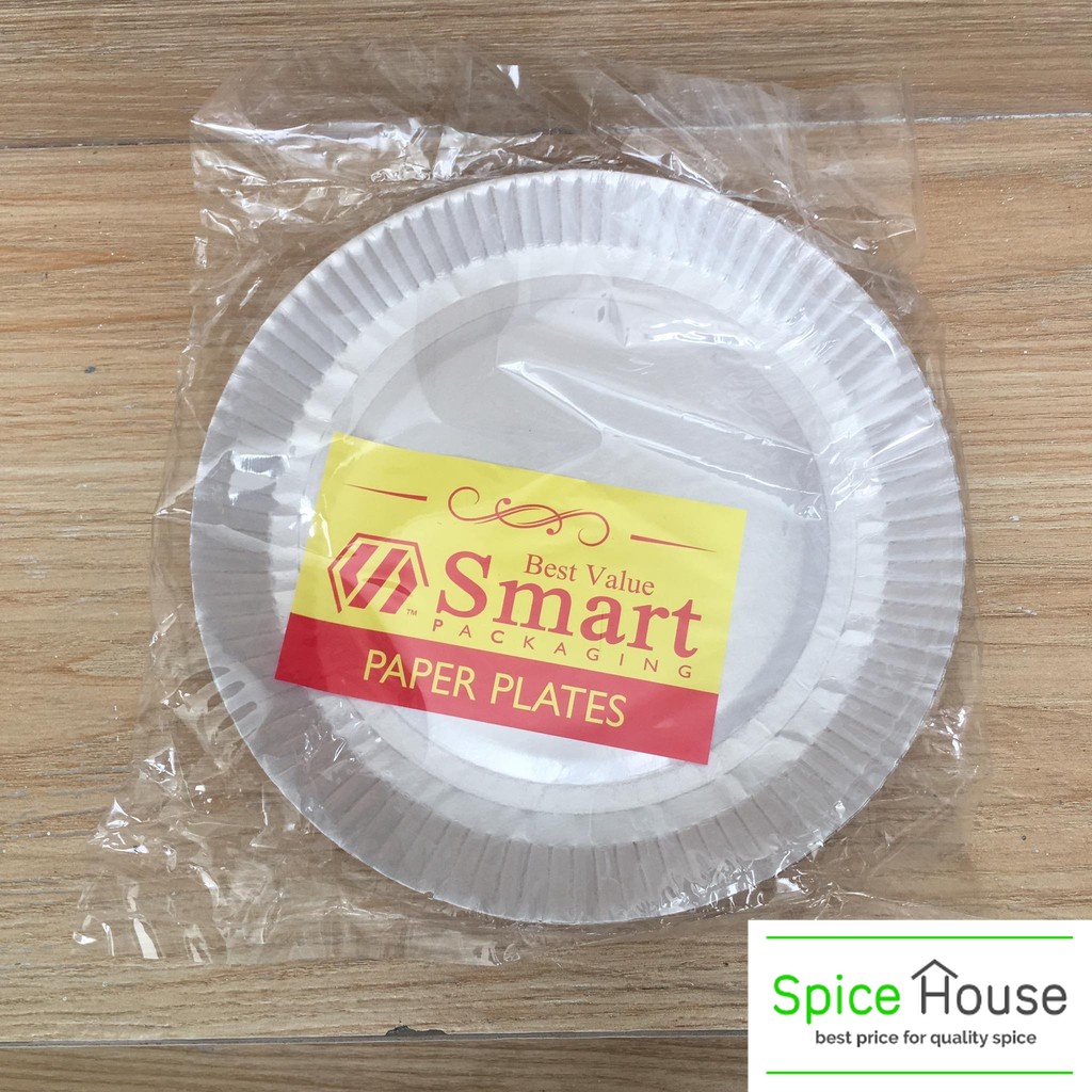 Paper Plate Silver Laminated 20pcs | Shopee Malaysia