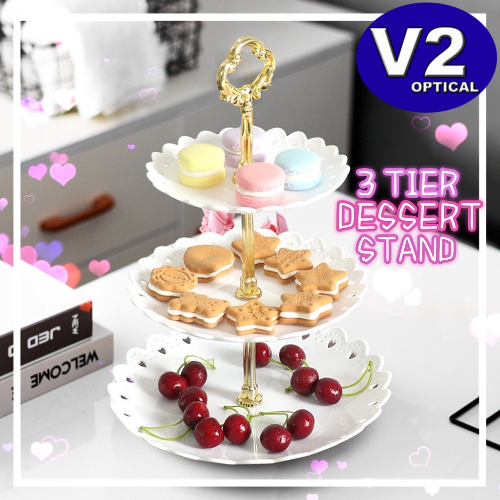 3 Tier Dessert Stand High Tea Party Food Tray Cookie Pastry Cupcake ...
