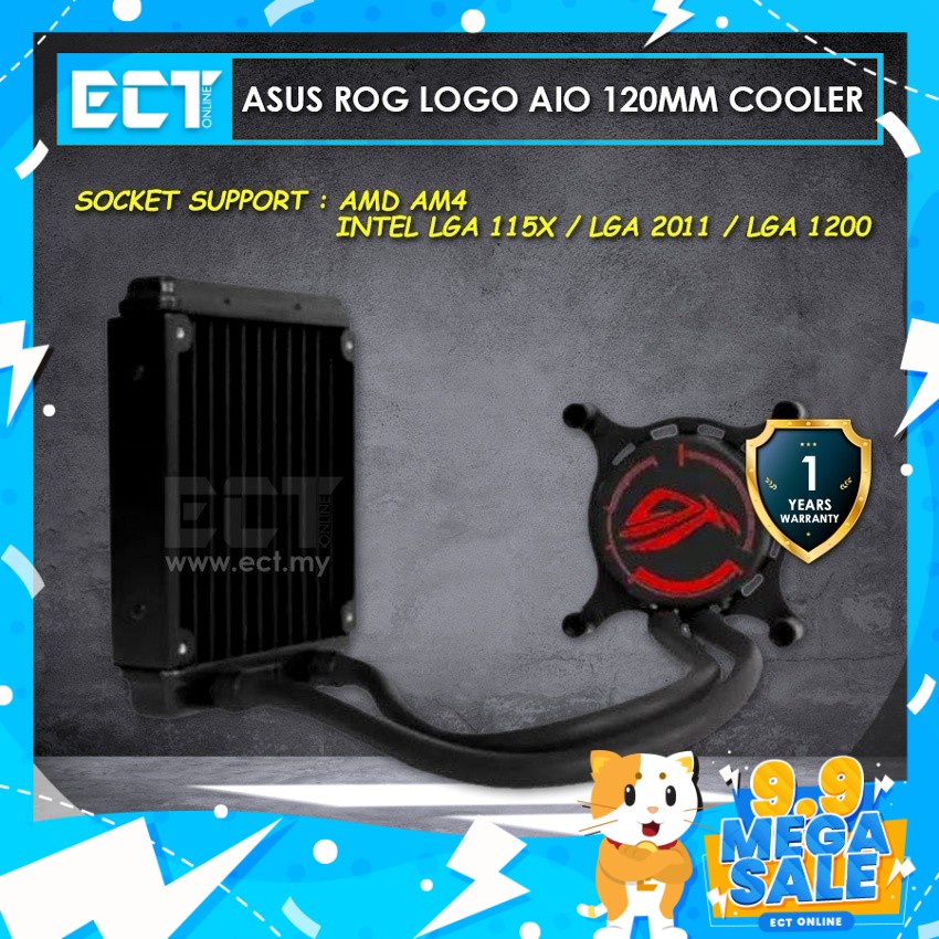 (Bulk Pack) Asus ROG Logo 120MM AIO Cooler | Shopee Malaysia