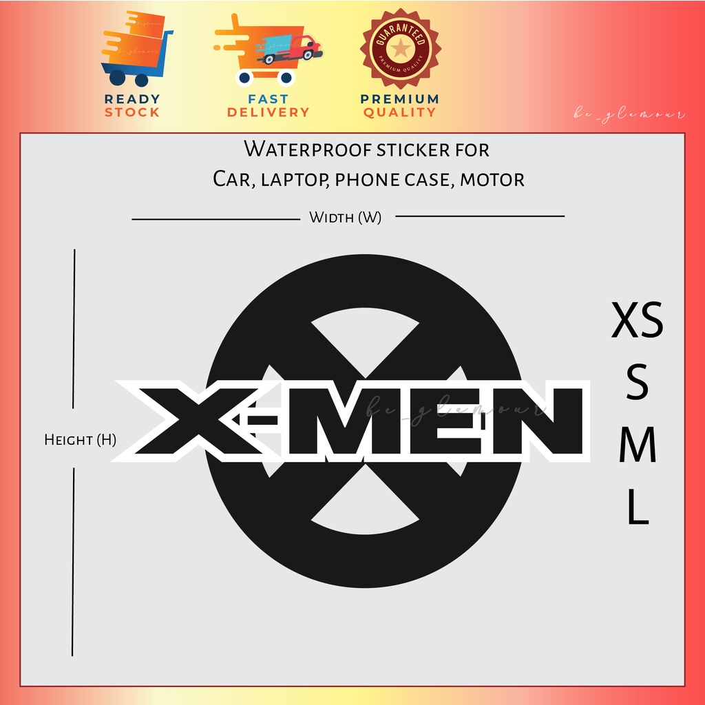 X-Men Stickers Stiker Kereta mutant wolverine Waterproof Car Motor ...